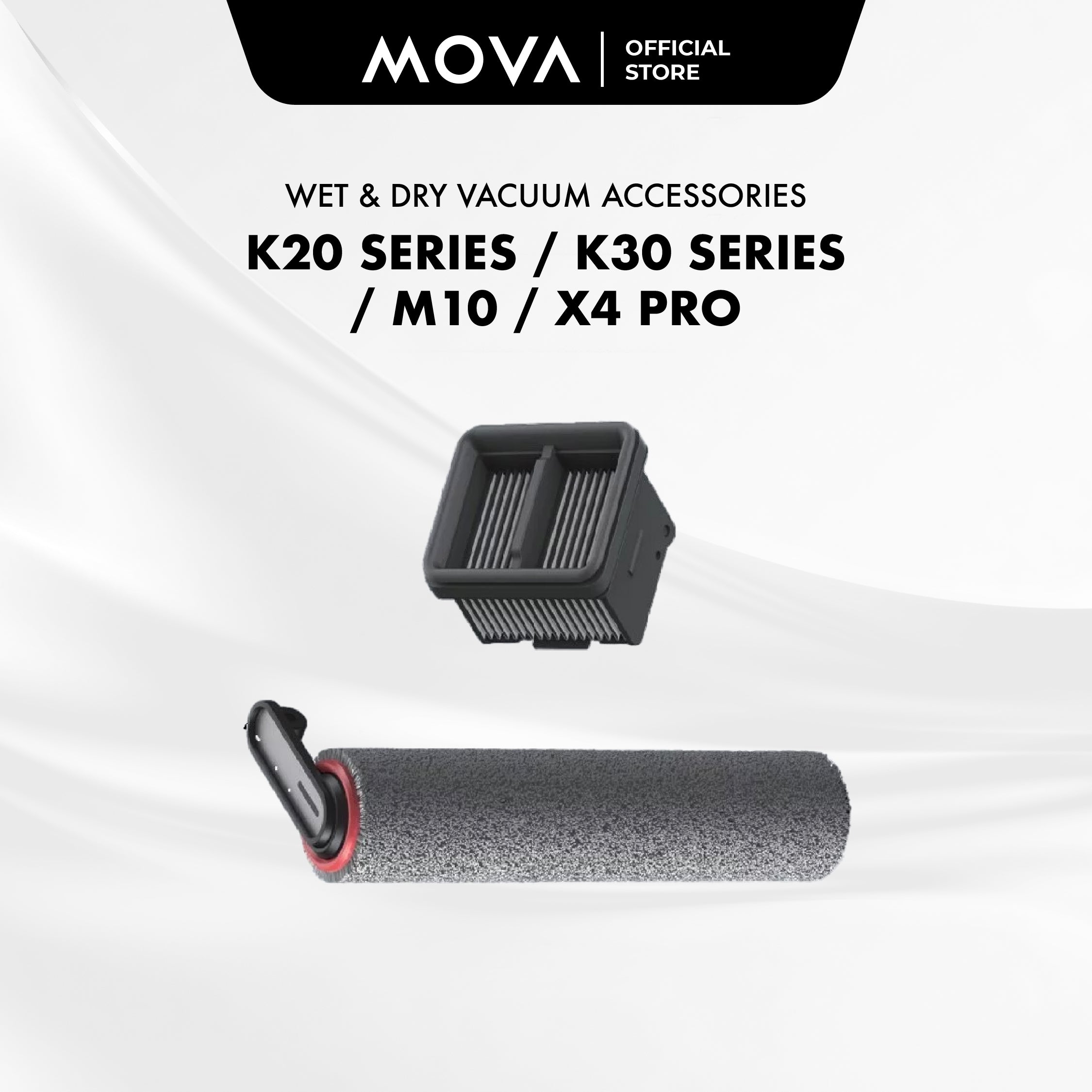 Mova Vacuum Cleaner Accessories Filter Roller Brush (K20/20 Pro/K30/K3