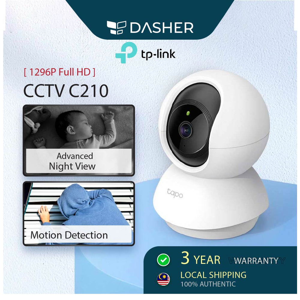 [3 years warranty] TP-Link Tapo CCTV C210 Full HD 360 Wireless Wifi