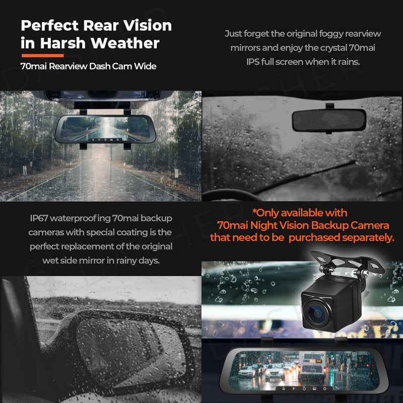 70mai Rearview Dash Cam Wide D07 | Dasher Malaysia